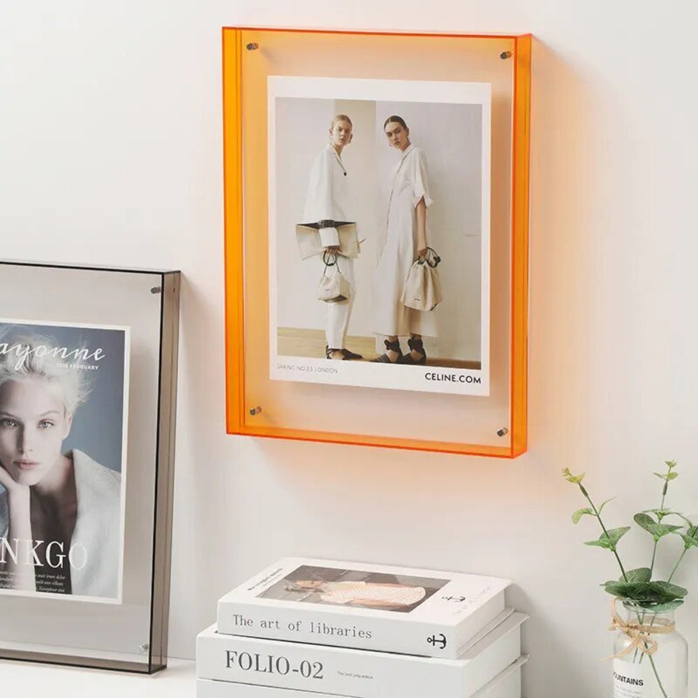 ColorVue Transparent Acrylic Photo Frame | Modern Floating Display ...